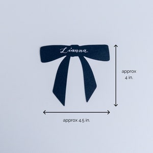 Straight Bow Shaped Handwritten Wedding Place Cards, Calligraphy Bow ...