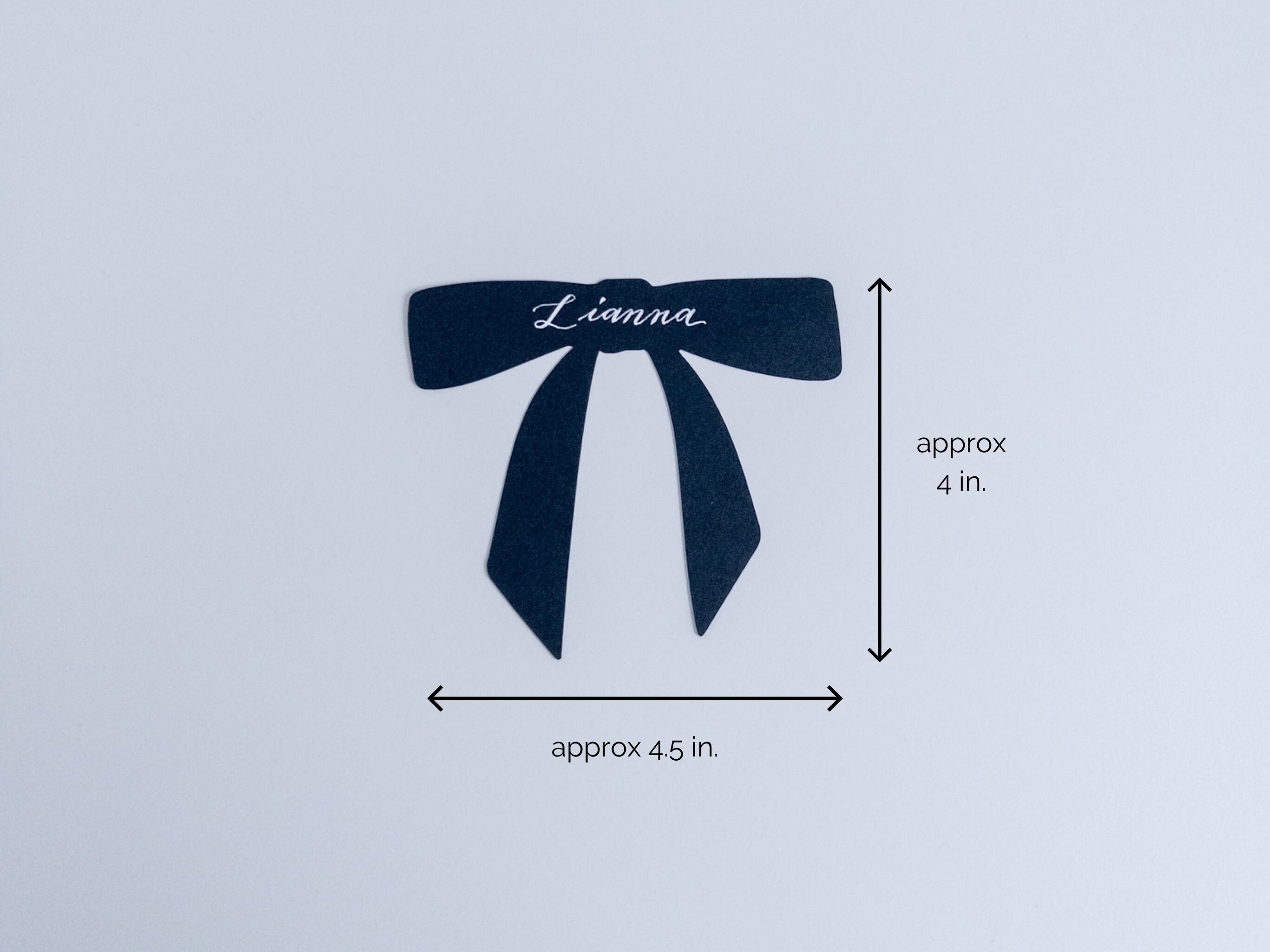 Straight Bow Shaped Handwritten Wedding Place Cards, Calligraphy Bow ...