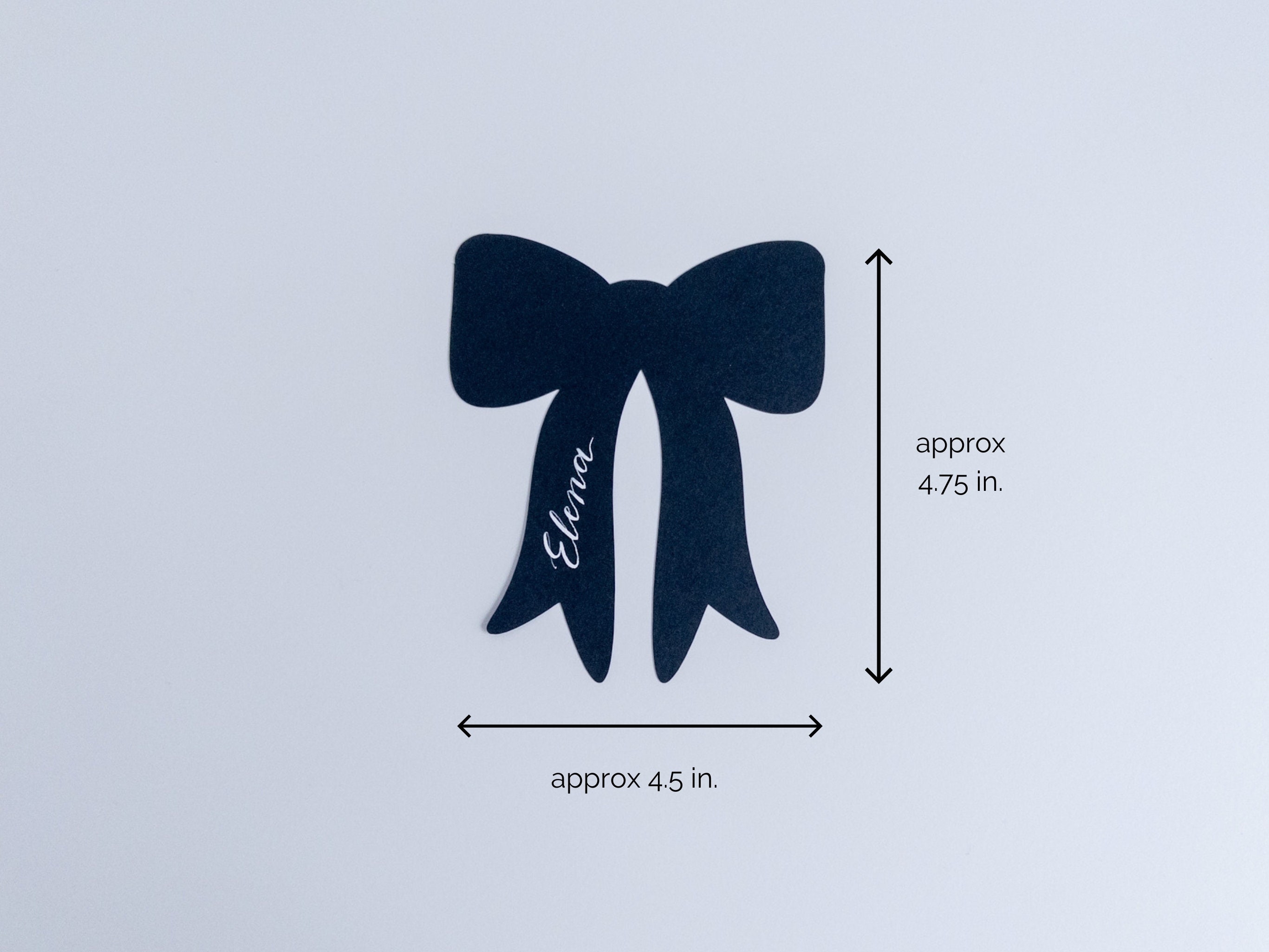 Classic Bow Shaped Handwritten Wedding Place Cards, Calligraphy Bow ...