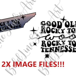 Good Ole Rocky Top Wavy Font PNG Bundle, Tennessee Png, Tennessee ...