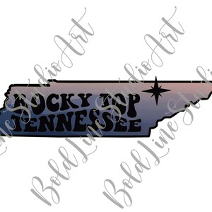 Good Ole Rocky Top Wavy Font PNG Bundle, Tennessee Png, Tennessee ...