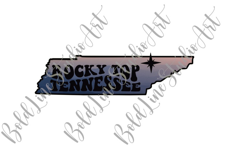 Good Ole Rocky Top Wavy Font PNG Bundle, Tennessee Png, Tennessee ...