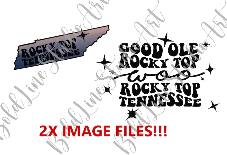 Good Ole Rocky Top Wavy Font PNG Bundle, Tennessee Png, Tennessee ...