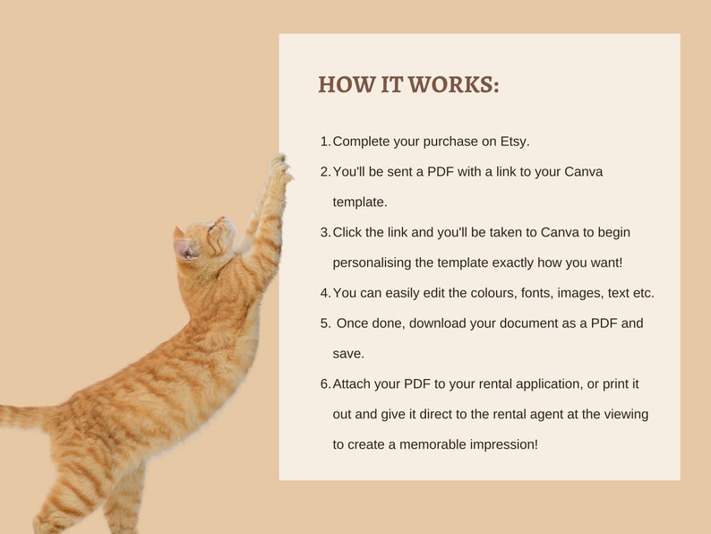 Pet Resume Template: Editable Cat/dog CV for Rental Application (canva ...