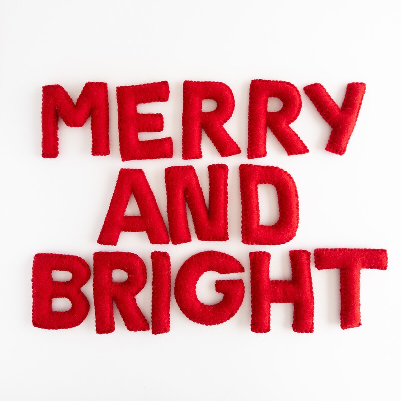 Merry and Bright Banner - Etsy