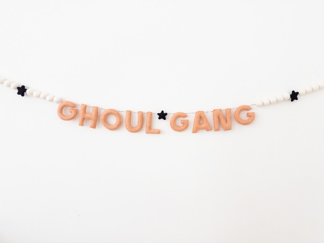 Ghoul Gang Felt Garland, Ghoul Gang Banner, Ghoul Gang Felt Ball ...
