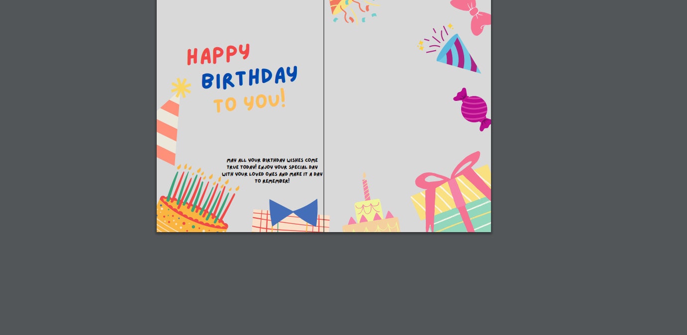 Printable Birthday Card Digital Download PDF - Etsy