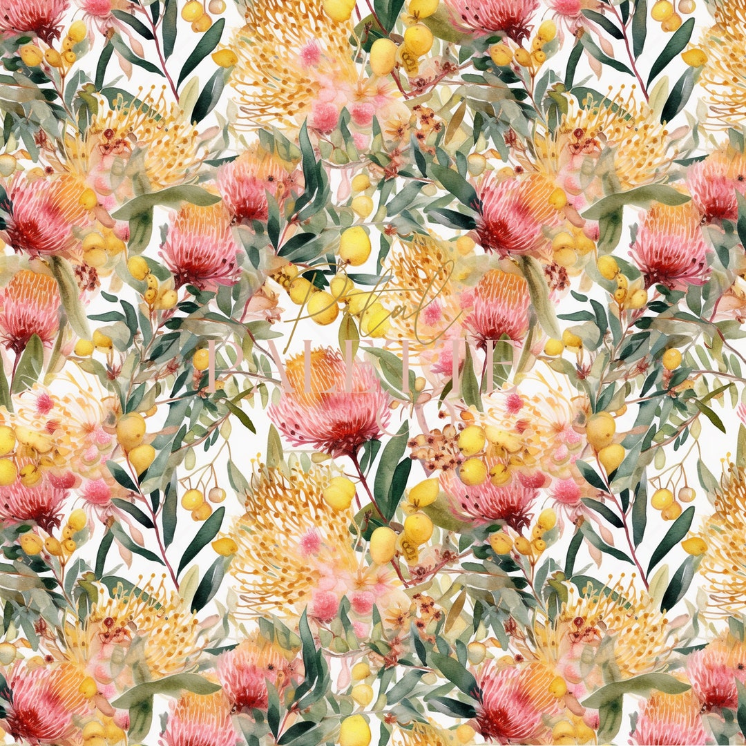 Australian Native Floral Seamless Pattern - Repeating Pattern - Tiling ...