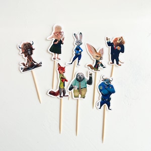 ZOOTOPIA Cupcake Toppers - Etsy