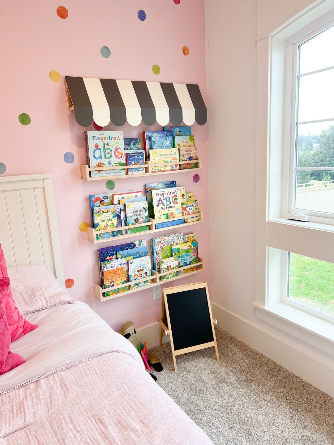 DARK GREY & WHITE Striped Party Awning - Etsy