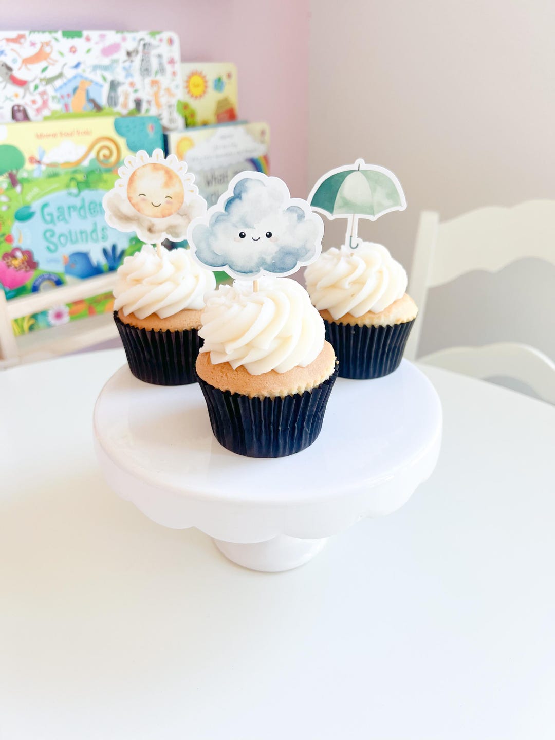WEATHER Cupcake Toppers - Etsy