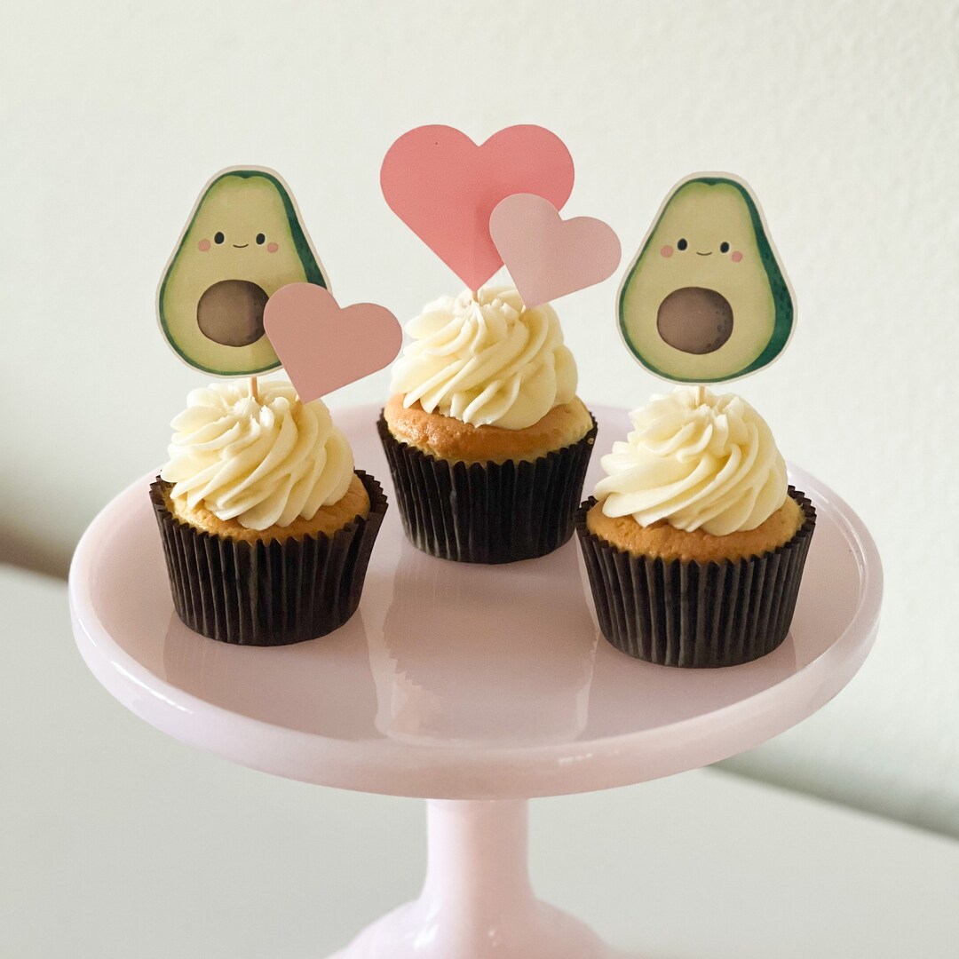 AVOCADO Cupcake Toppers - Etsy