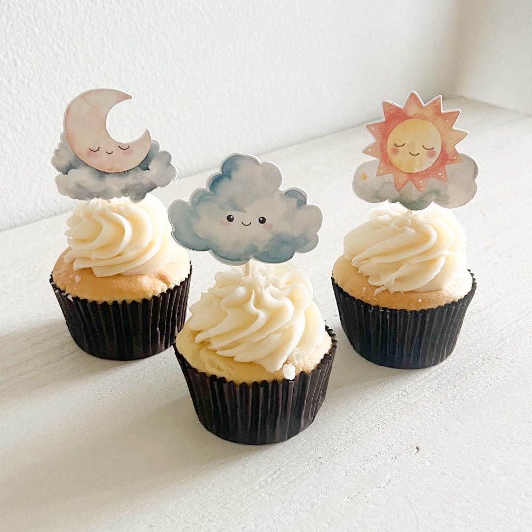 WEATHER Cupcake Toppers - Etsy
