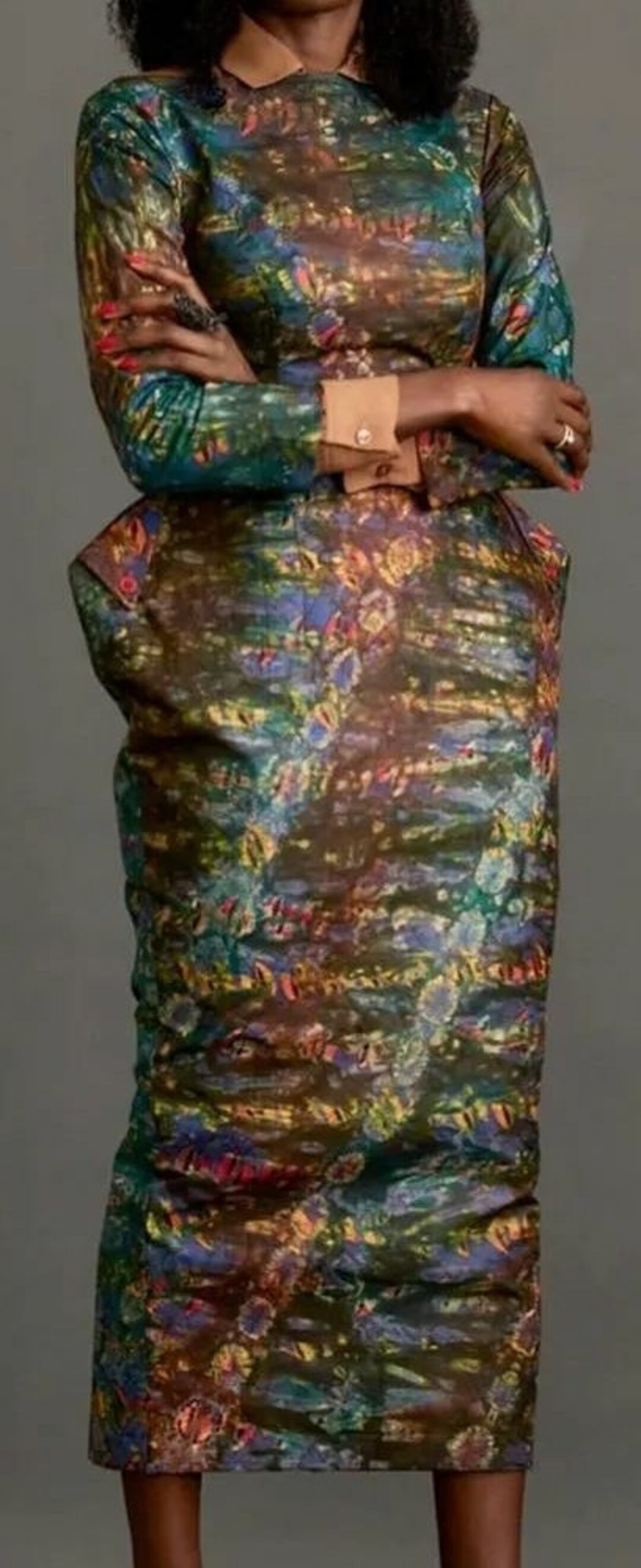 Adire Dress With Collar African Prints Adire African Fabric African ...