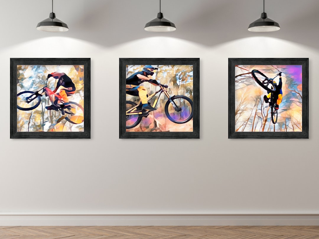 Instant Download Printable, 3 Set of Downhill Mountain Biking Jumps ...