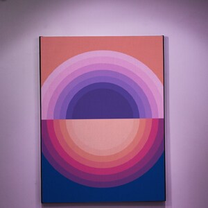 Abstract Half Circle Gradient Printable Art, Minimalist Print, Mid ...