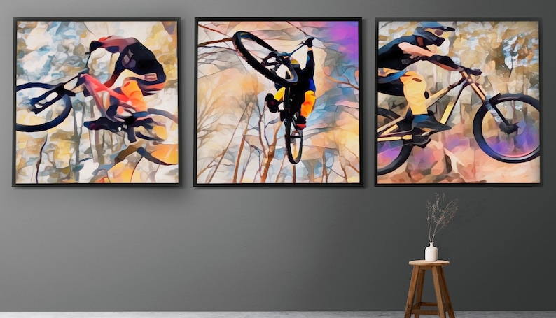 Instant Download Printable, 3 Set of Downhill Mountain Biking Jumps ...