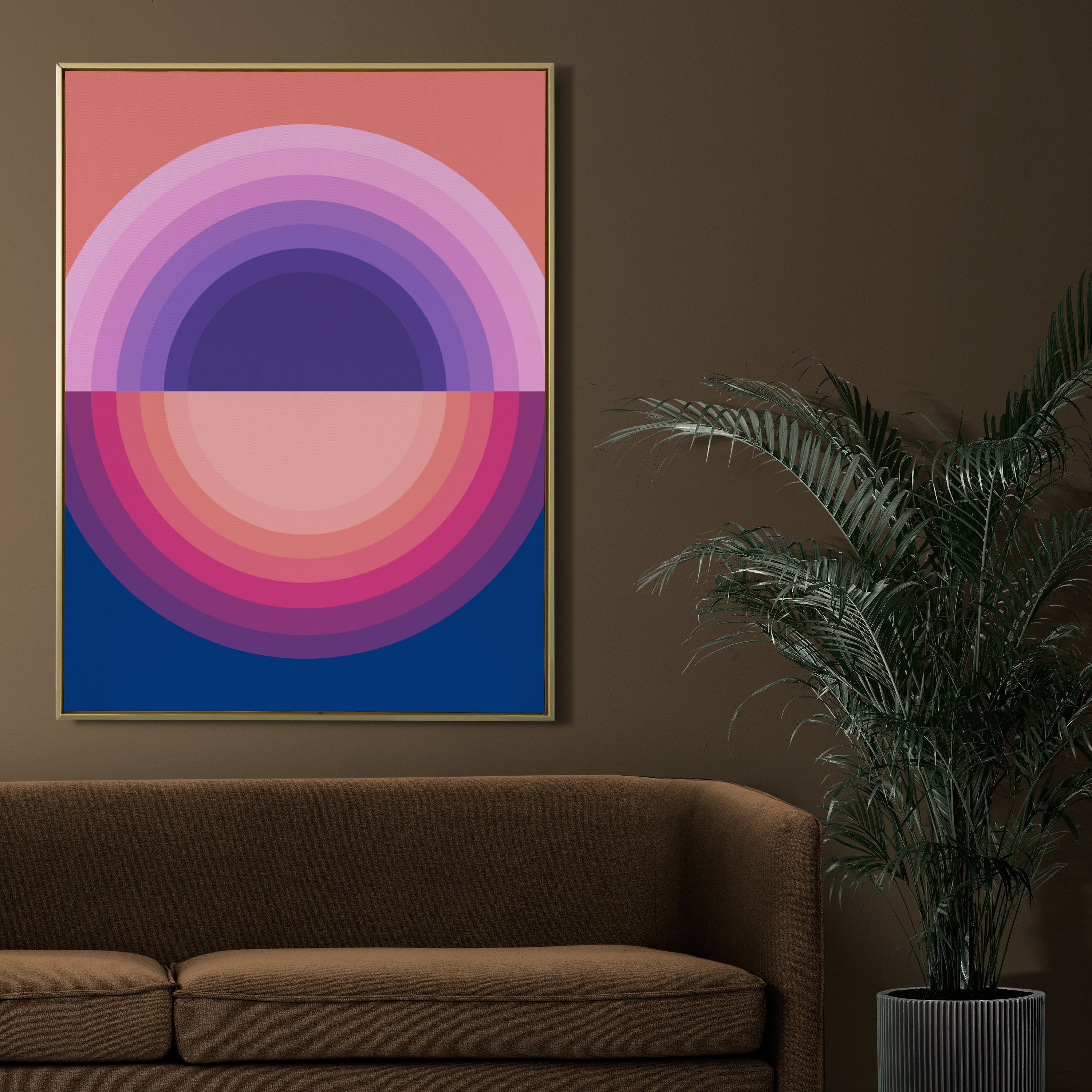 Abstract Half Circle Gradient Printable Art, Minimalist Print, Mid ...