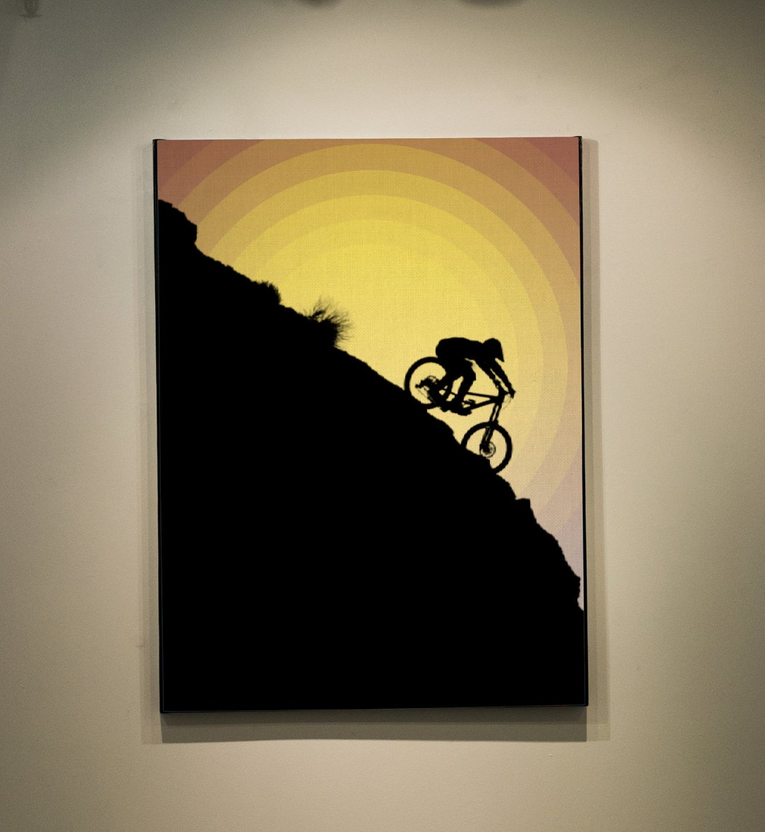 Instant Download Printable Downhill Mountain Biking Art Print. Mountain ...