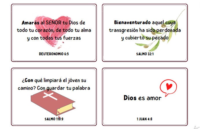 Tarjetas De Memoria: Textos Bíblicos A-B-C alphabet Bible Verse ...