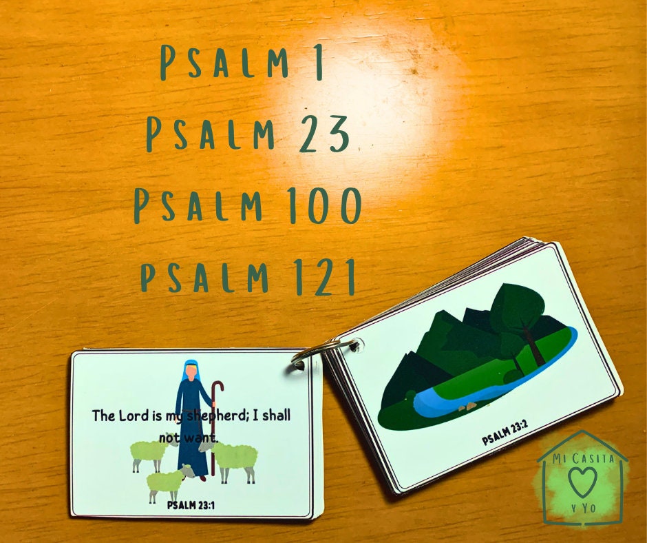 My First Psalms Bible Verse Flashcards - Etsy