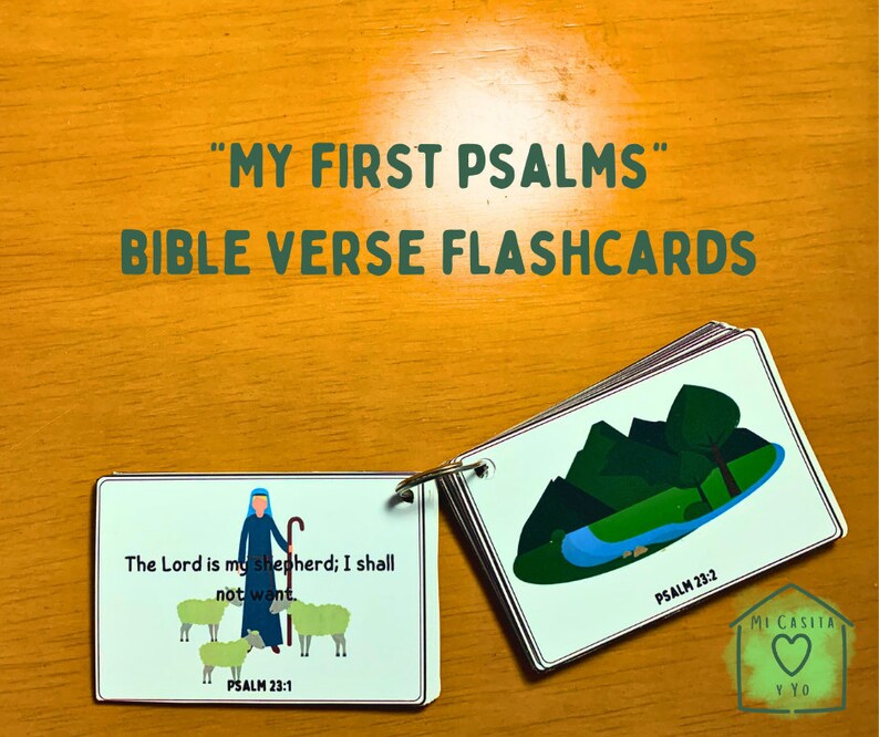 My First Psalms Bible Verse Flashcards - Etsy
