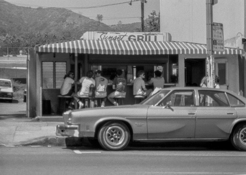 The Sunset Grill, Hollywood, California, 1986 - Etsy