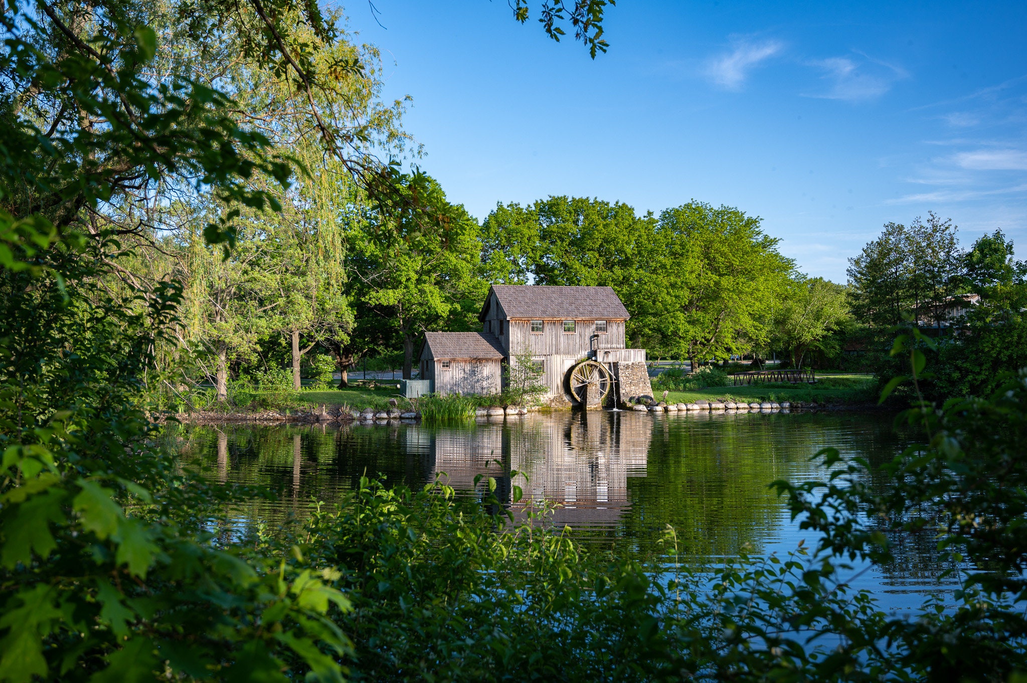A.W. Woodward Water Wheel, Midway Village, Rockford, Illinois. - Etsy