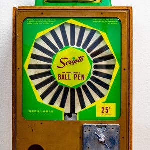 Vintage Scripto Pen Vending Machine, Cherry Valley, Rockford, Illinois ...