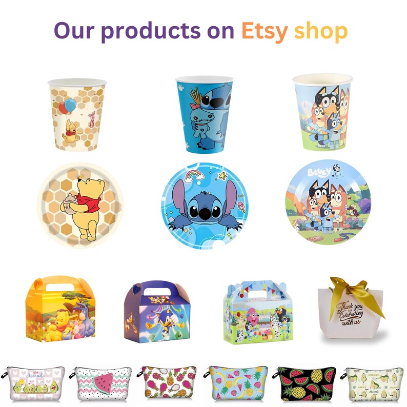 Stitch and Lilo Paper Paltes for Kids' Birthday Parties Cute Stitch ...