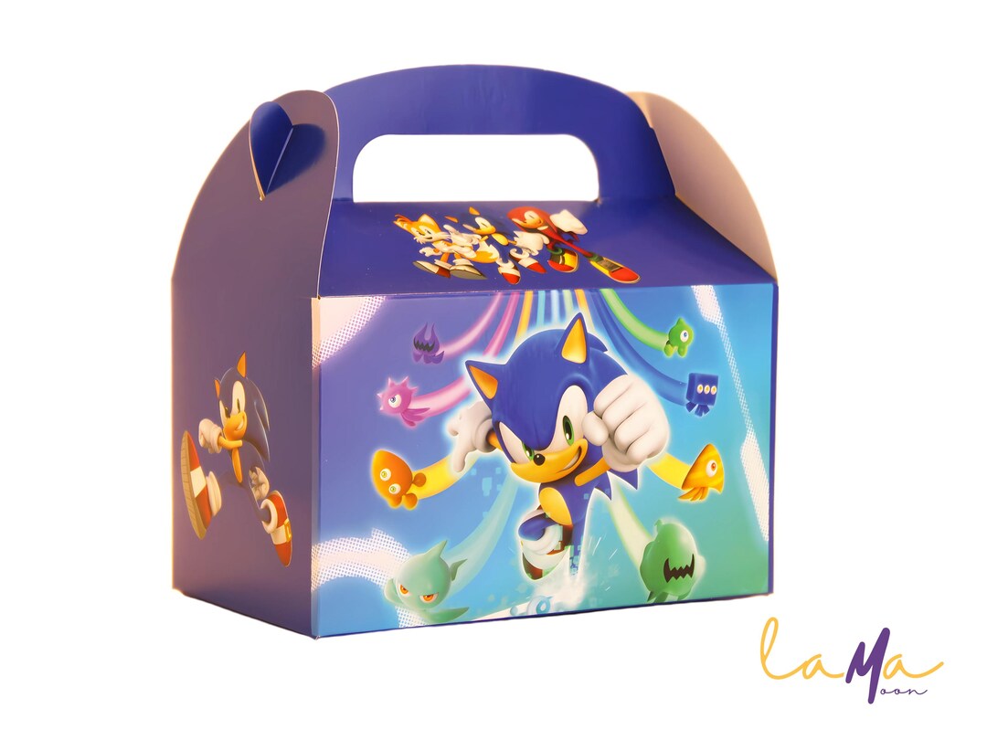 Sonic Acetate Gable Box Sonic Favor Box Sonic Birthday Box Sonic ...