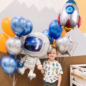Space-themed Balloon Arch Kit - Astronaut, Rocket, and UFO Party ...