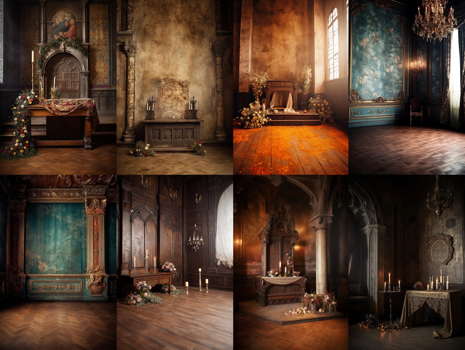 20 Photo Backdrops, Renaissance Photo Studio Background, Graduation ...