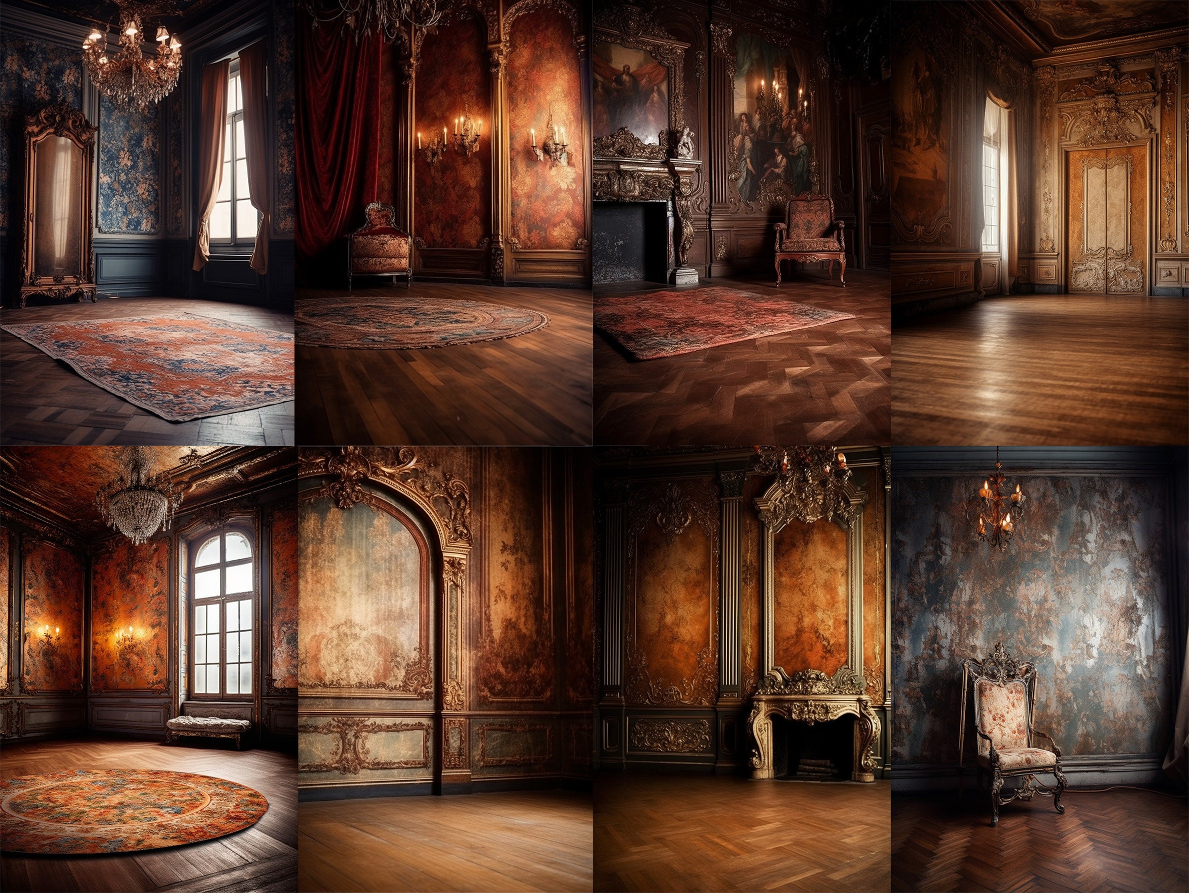 20 Photo Backdrops, Renaissance Photo Studio Background, Graduation ...