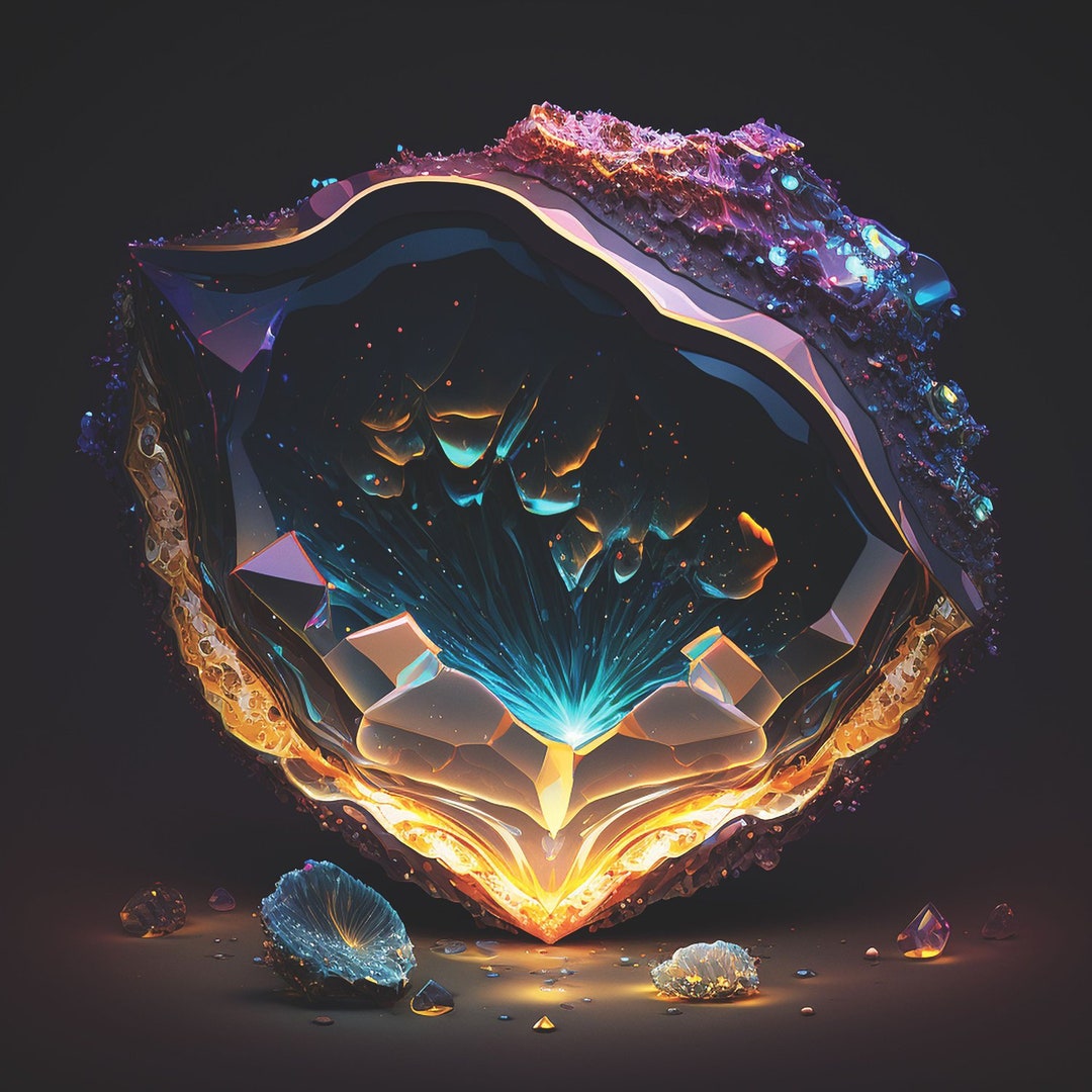 Magic Geode 4 Metallic Art Print - Etsy