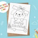 PRINTABLE Puppy Colouring Birthday Card for Kids INSTANT DOWNLOAD Cute ...