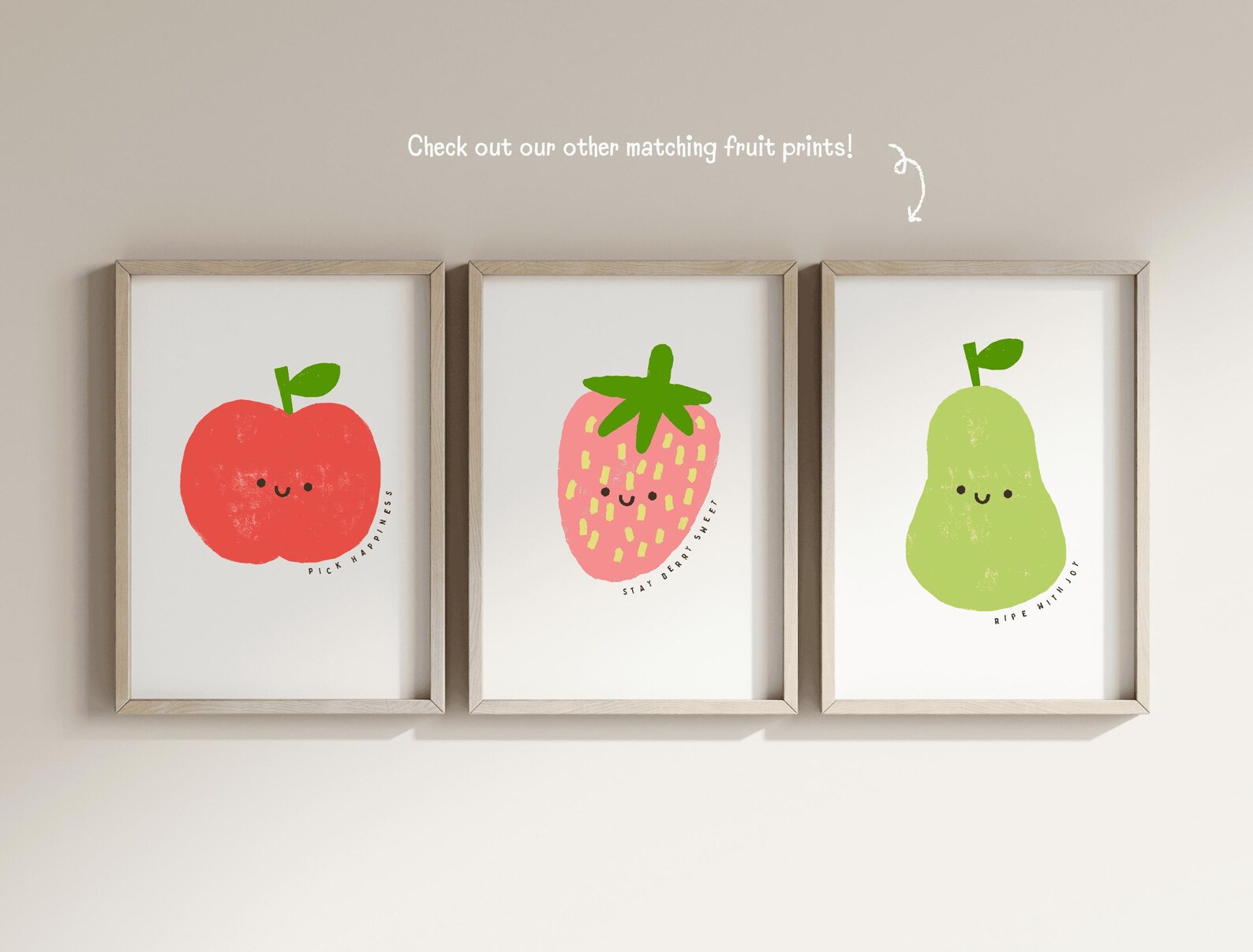 Cute Apple Print | Fruit Theme Nursery Decor | Cute Printable Apple ...