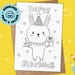 Printable Color in Birthday Card for Kids Fun DIY Coloring Greeting ...