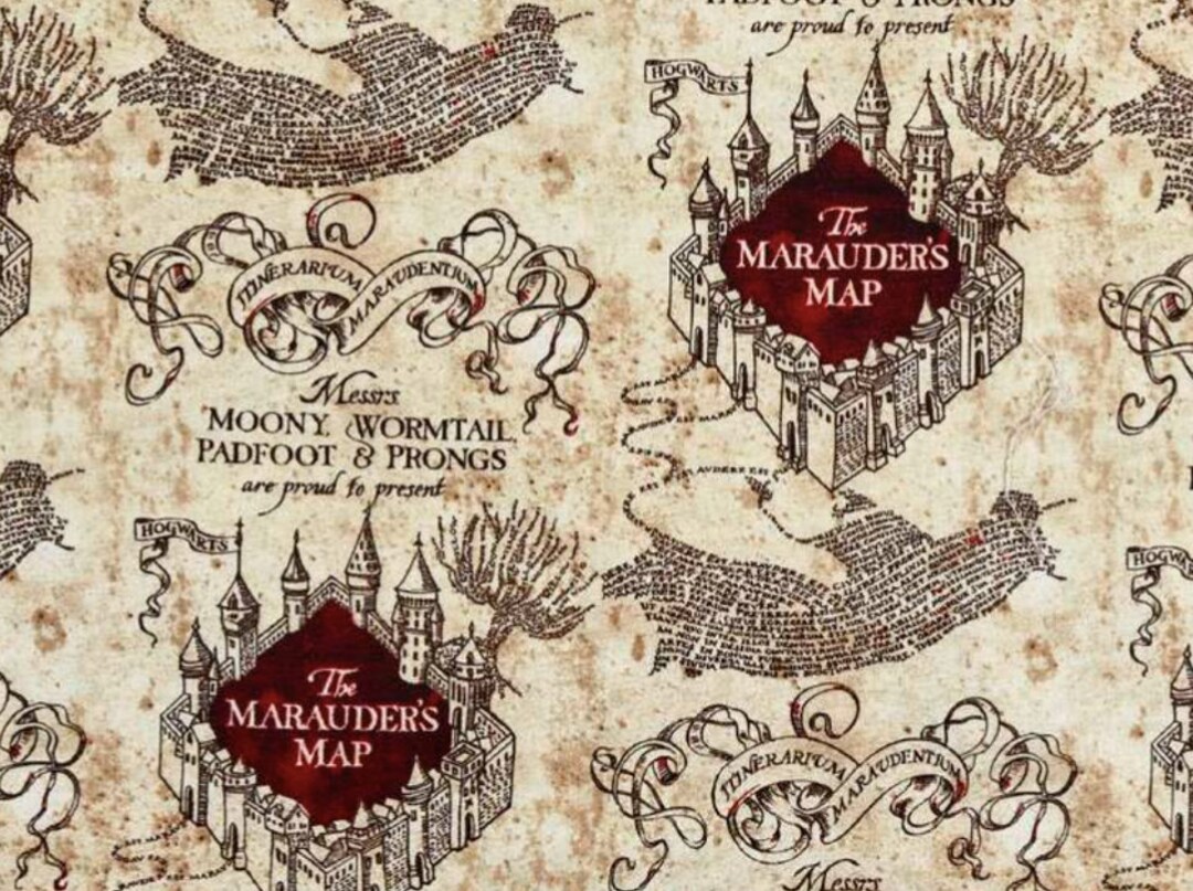 Harry Potter Marauder's Map Minky Baby Blanket Moony - Etsy