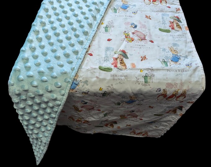 Peter Rabbit Baby Blanket - Beatrix Potter Nursery - Minky Baby Blanket ...