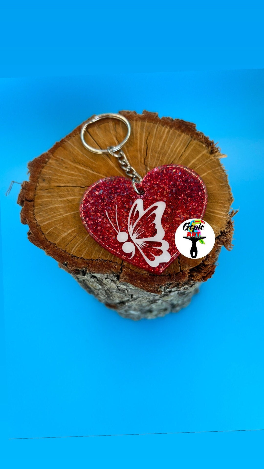 Heart Shaped Semicolon Butterfly Keychain/survivor Gift/ Suicide ...