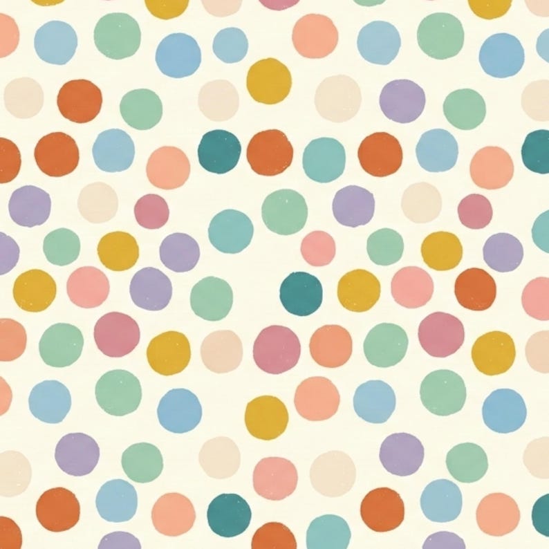 Colorful Polka Dot Digital Paper Pack | Bright Planner Scrapbook ...
