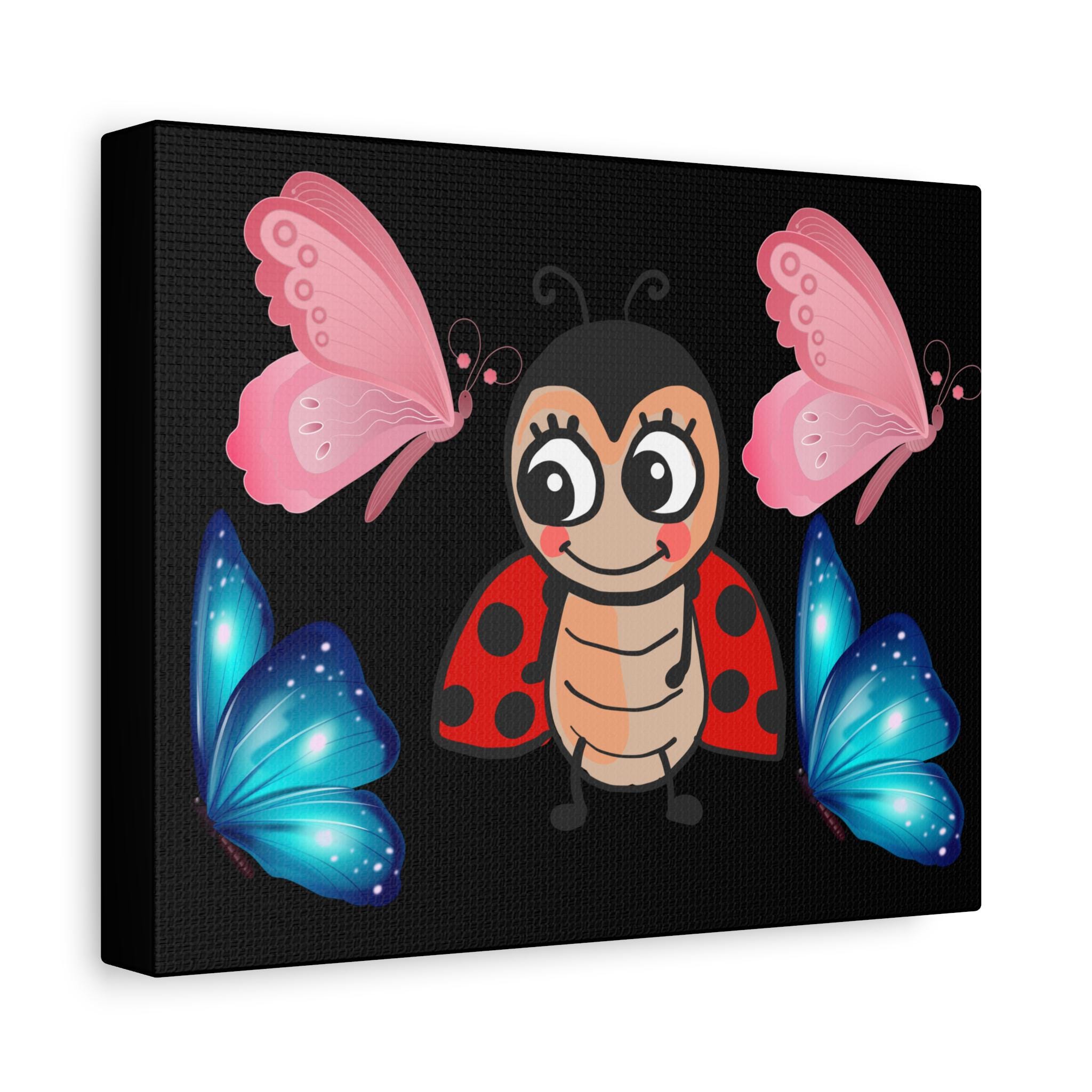 Butterfly & Ladybug Canvas Art: Whimsical Kids Room Decor - Etsy
