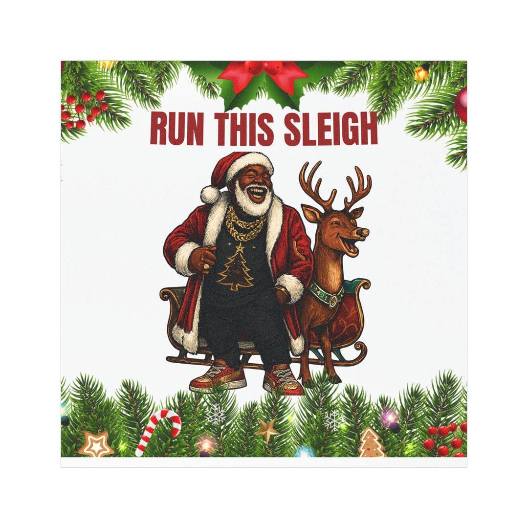 Hip Hop Santa Reindeer Car Magnet | Modern Christmas Holiday Decor - Etsy