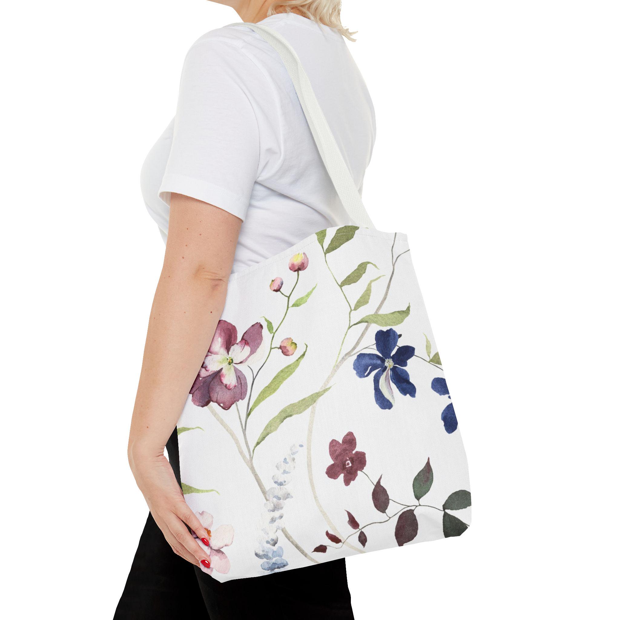 Floral Pattern Tote Bag (AOP) - Etsy