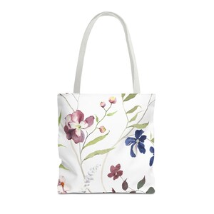 Floral Pattern Tote Bag (AOP) - Etsy