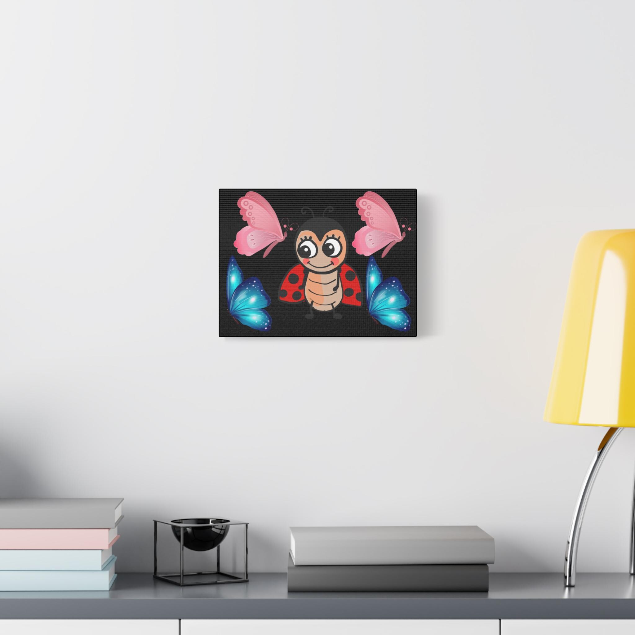 Butterfly & Ladybug Canvas Art: Whimsical Kids Room Decor - Etsy