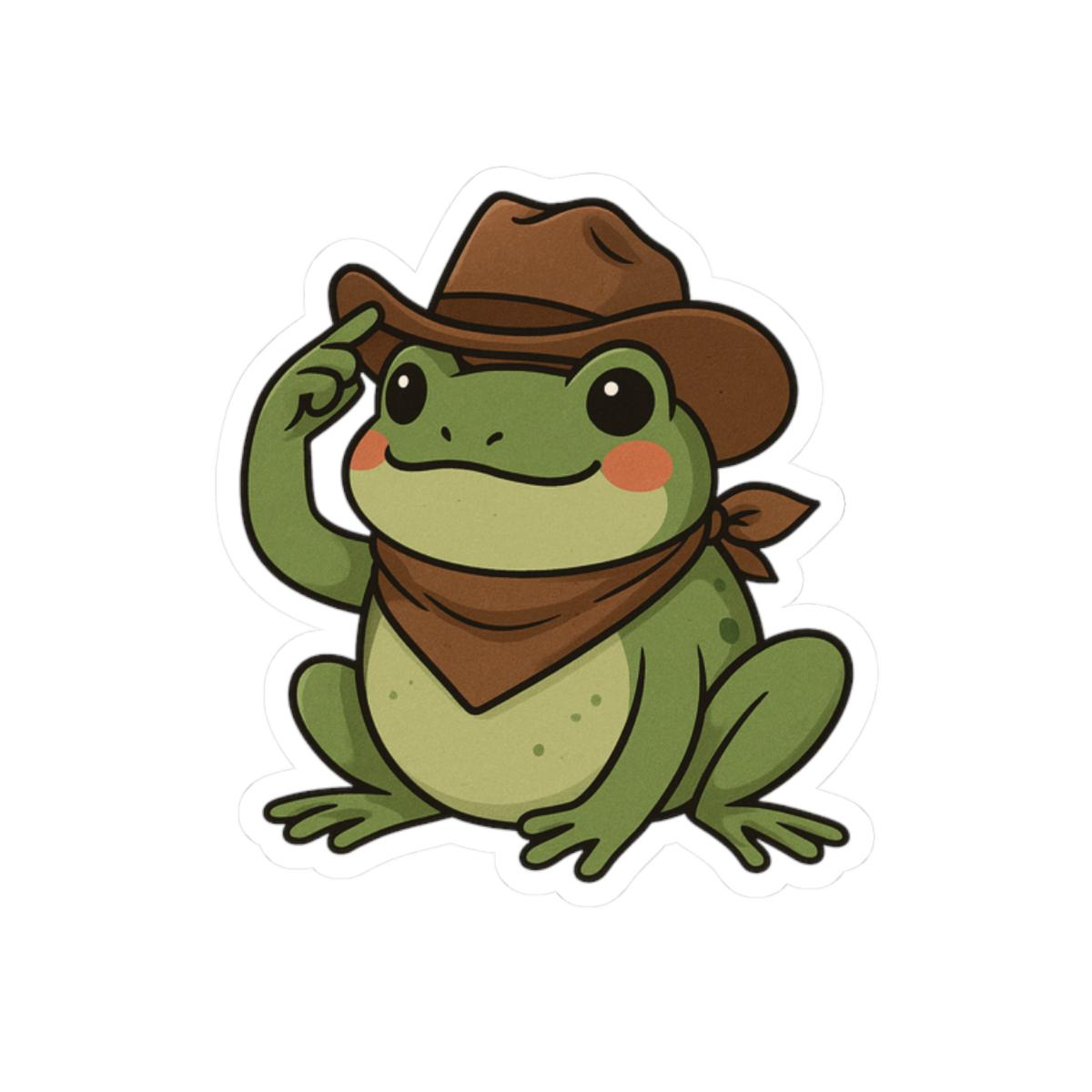 Cowboy Frog Kiss-cut Stickers: Western Laptop Decal Set - Etsy