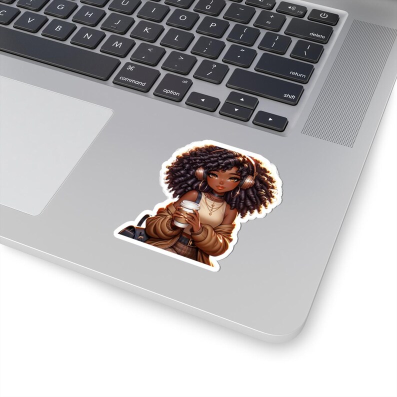 Chic Afro Puffed Kiss-cut Stickers, Vinyl Wall Decor, Laptop Decor ...