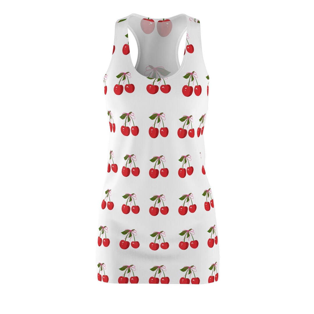 Cherry Print Racerback Dress: Retro Summer Sundress - Etsy